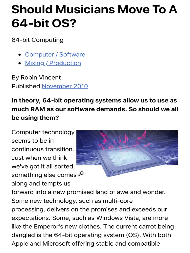 Should+Musicians+Move+To+A+64-bit+OS PDF | Descargar gratis PDF | 64 ... Should+Musicians+Move+To+A+64-bit+OS PDF | Descargar gratis PDF | 64 ...