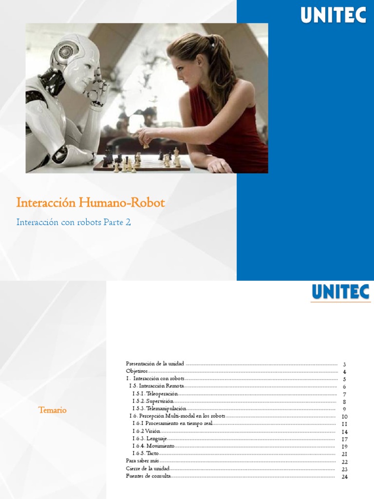 Interacción Humano-Robot: Teleoperación y Percepción | PDF | Robot ...