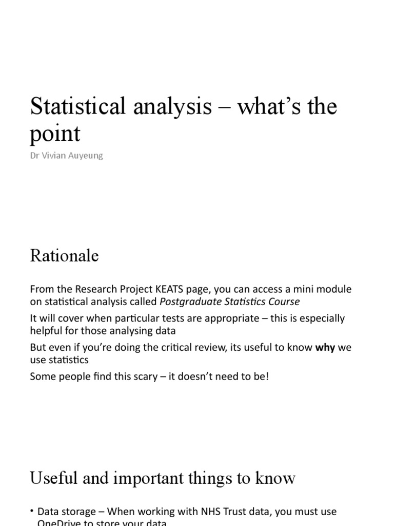 Statistical Analysis - Why | PDF | Statistics | Statistical Inference