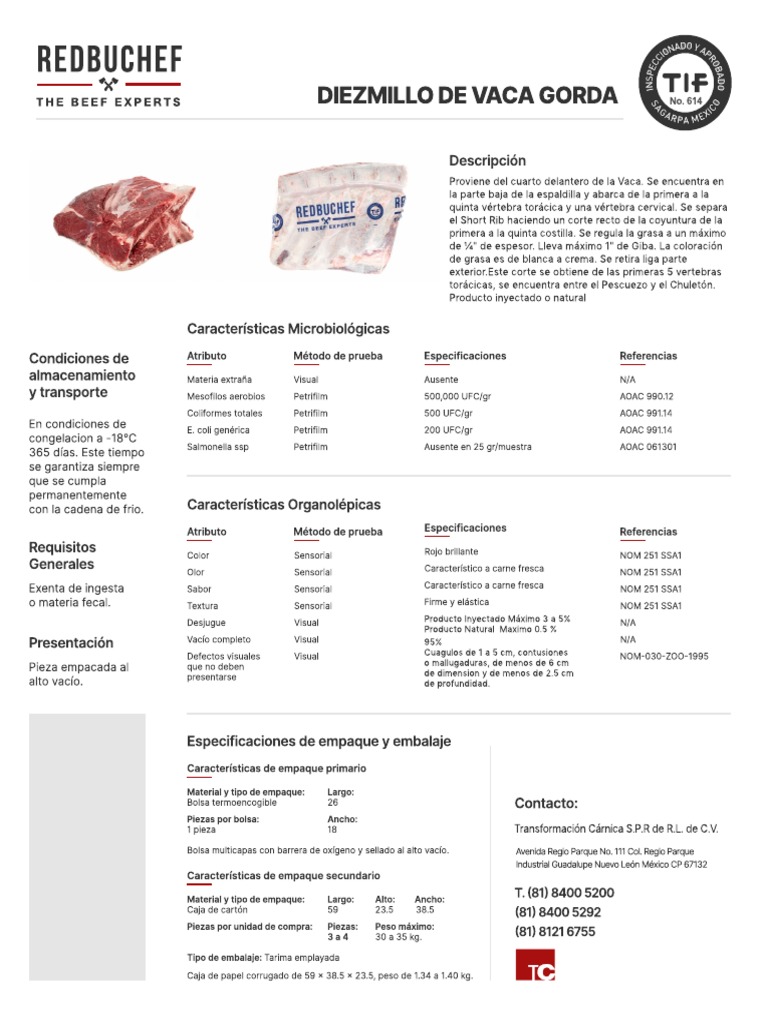 Diezmillo Vaca | PDF | Industria de alimentos