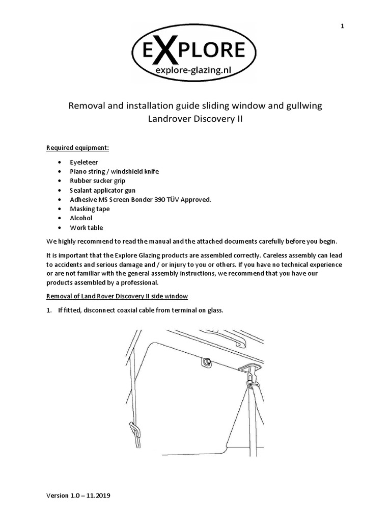 Removal and Installation Guide Land Rover Discovery 2 | PDF | Adhesive ...