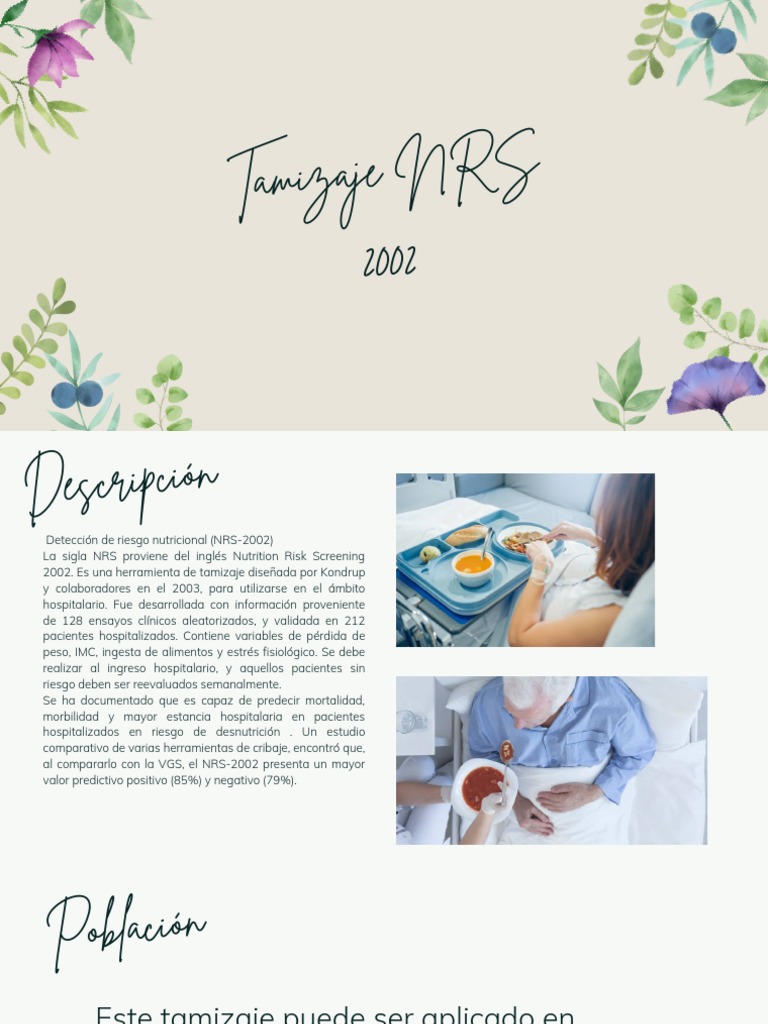 Tamizaje Nutricional NRS 2002 PDF | PDF