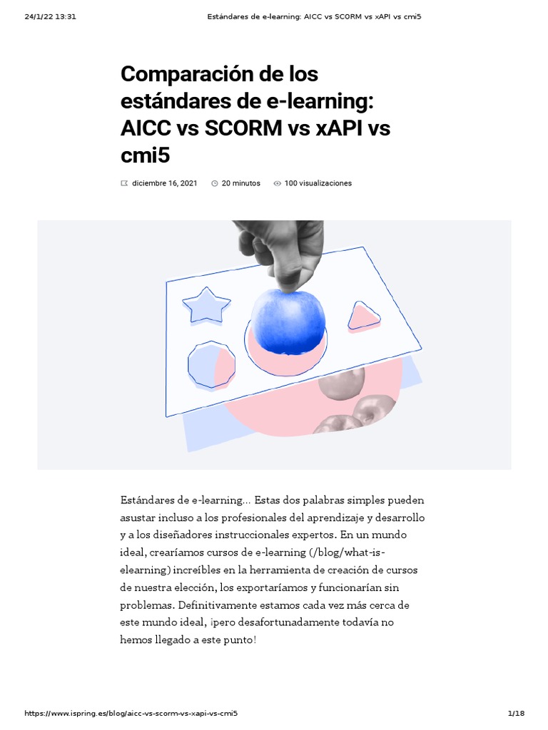 Estándares de E-Learning - AICC Vs SCORM Vs xAPI Vs Cmi5 | Descargar ...
