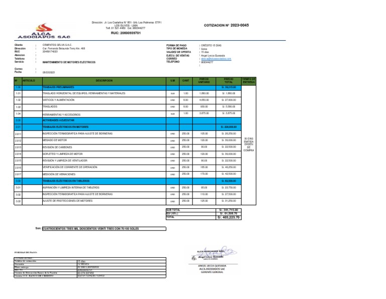 Cotizacion 2023-0045 PDF | PDF