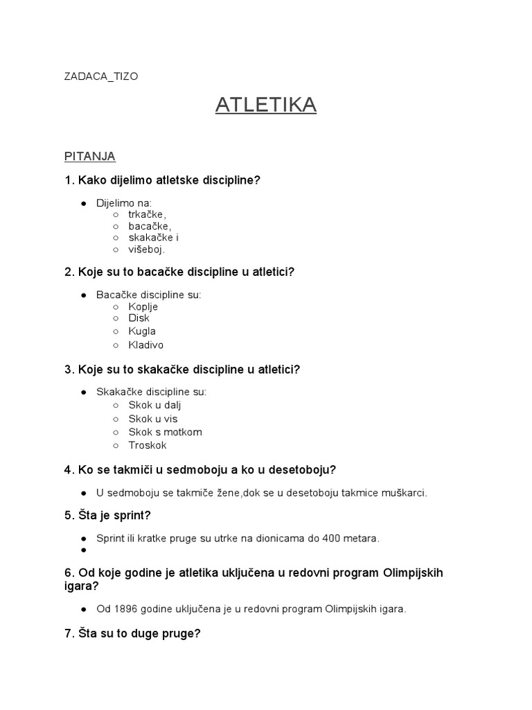 Atletika | PDF
