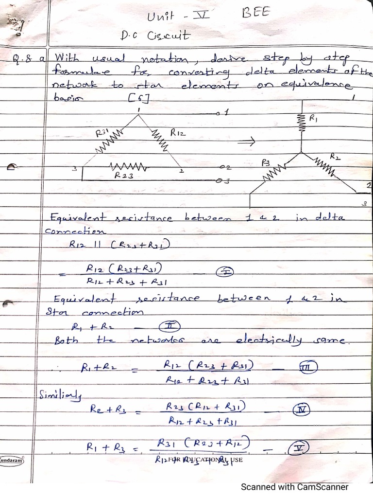 BEE-Unit-5-DC Circuit Theory Notes | PDF