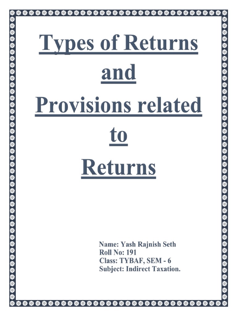 TYBAF - IDT - 191 - Yash Rajnish Seth PDF | PDF | Taxes | Invoice