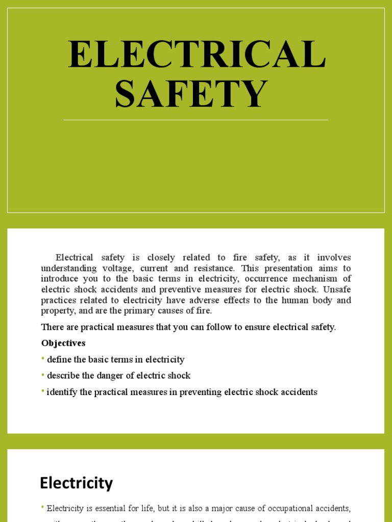 Electrical and Machine Safety | PDF | Electricity | Electric Current