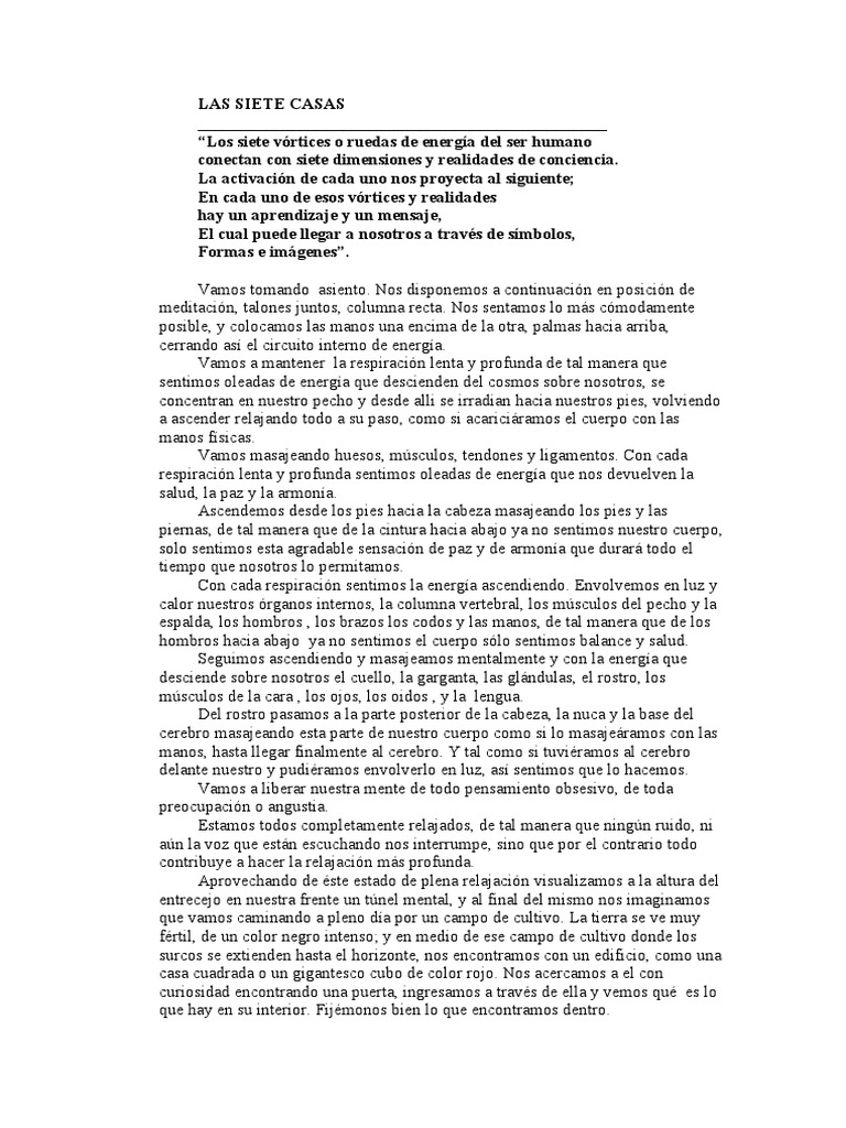 Meditación de los Siete Vórtices Energéticos | PDF | Color | Mente