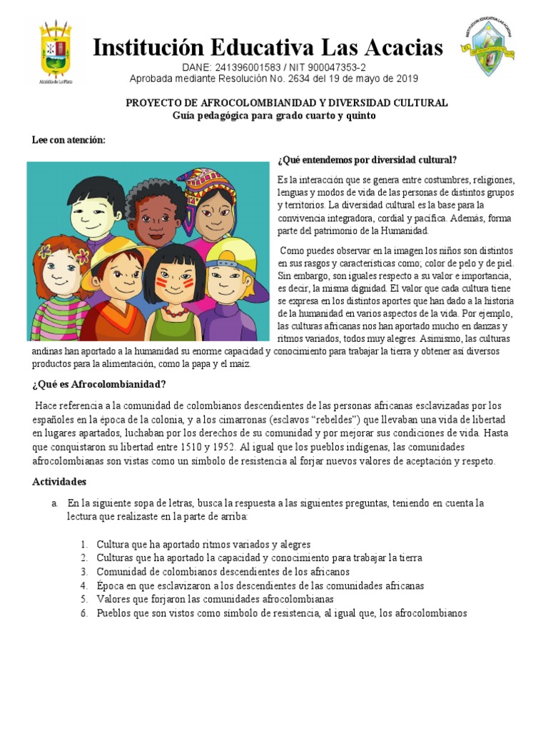 Afrocolombianidad Guías | PDF