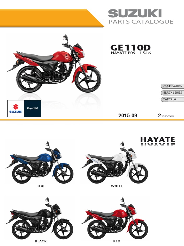 Suzuki - Ge110 Hayate Evolution L5-L6 (P9) - 2017 PDF | PDF | Clutch ...