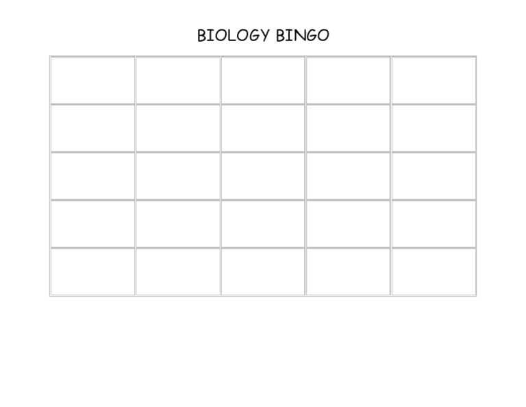 Biology Codon Bingo Card | PDF