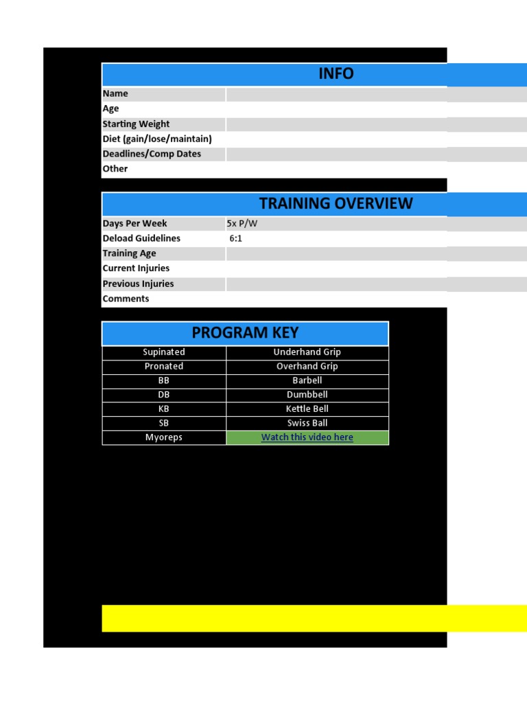5x P/W Full Body Program | PDF | Musculoskeletal System | Strength Training