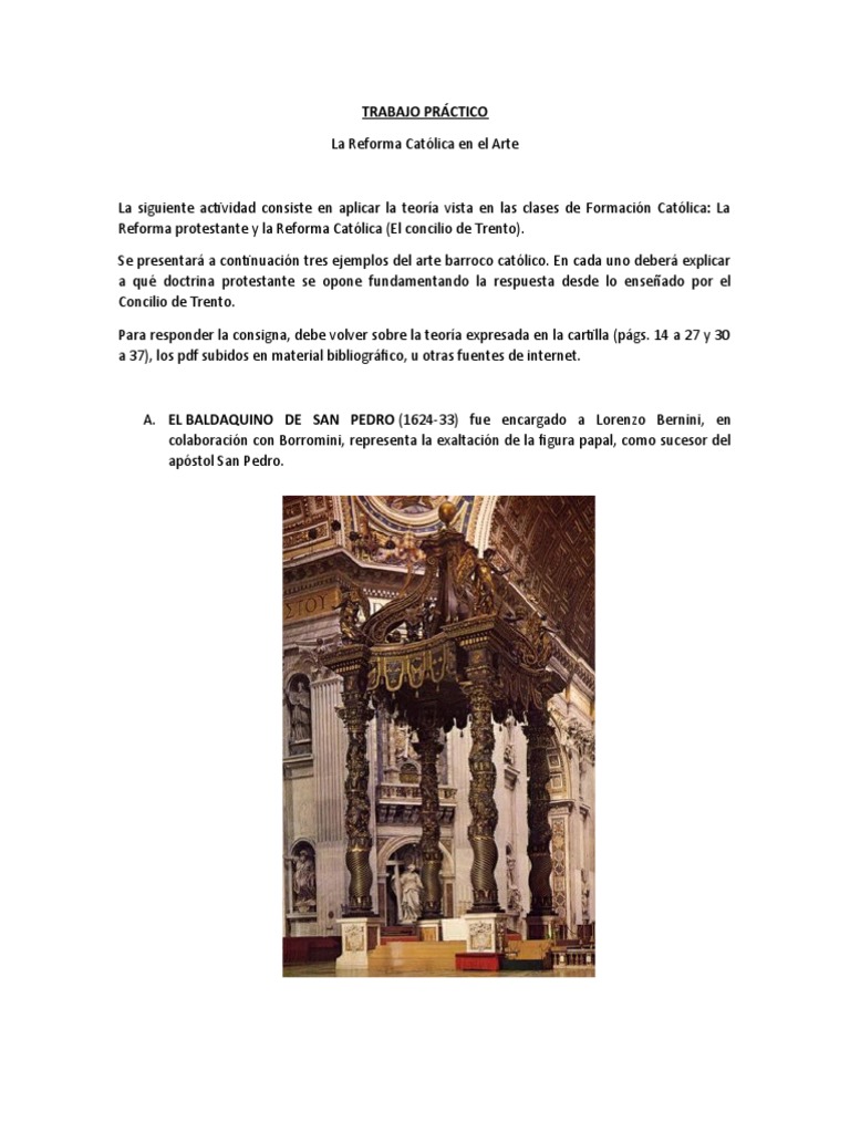 La Reforma Católica representada en el arte barroco | PDF