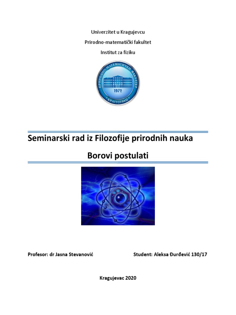 Seminarski Rad Borov Postulat | PDF