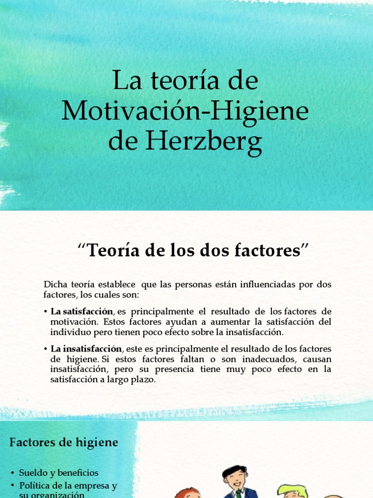 La Teoría De Motivación Higiene De Herzberg Pdf