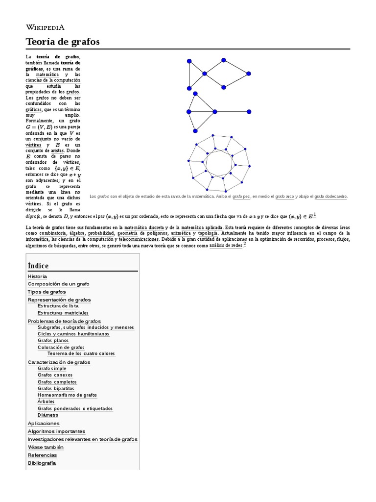Teoría de Grafos | PDF | Teoría de grafos | Matriz (Matemáticas)