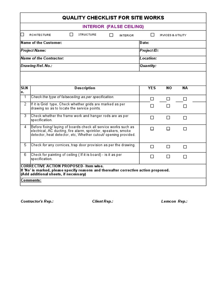 6-Interior (FalseCeiling) QC | PDF