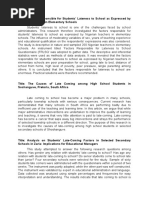Class Schedule Shifting: Understanding The Perspective in Class ...