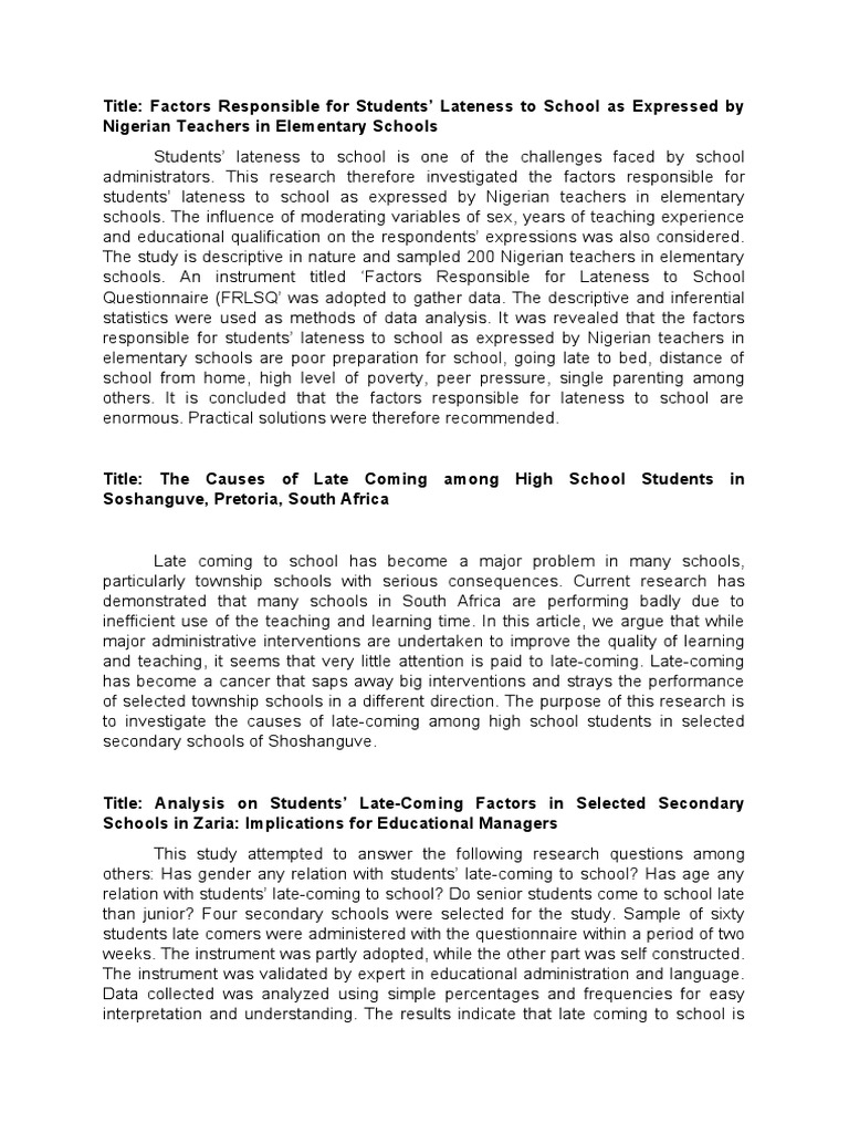 Compiled RRLs | PDF | Teachers | Schools