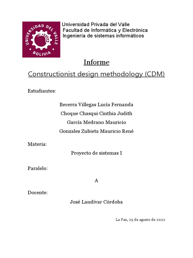 CDM Caracteristicas, Antecedentes y Fases | PDF | Software | Percepción