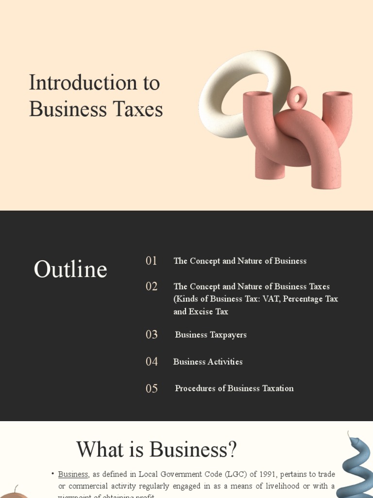 Understanding Business Taxes and Procedures | PDF | Taxes | Value Added Tax