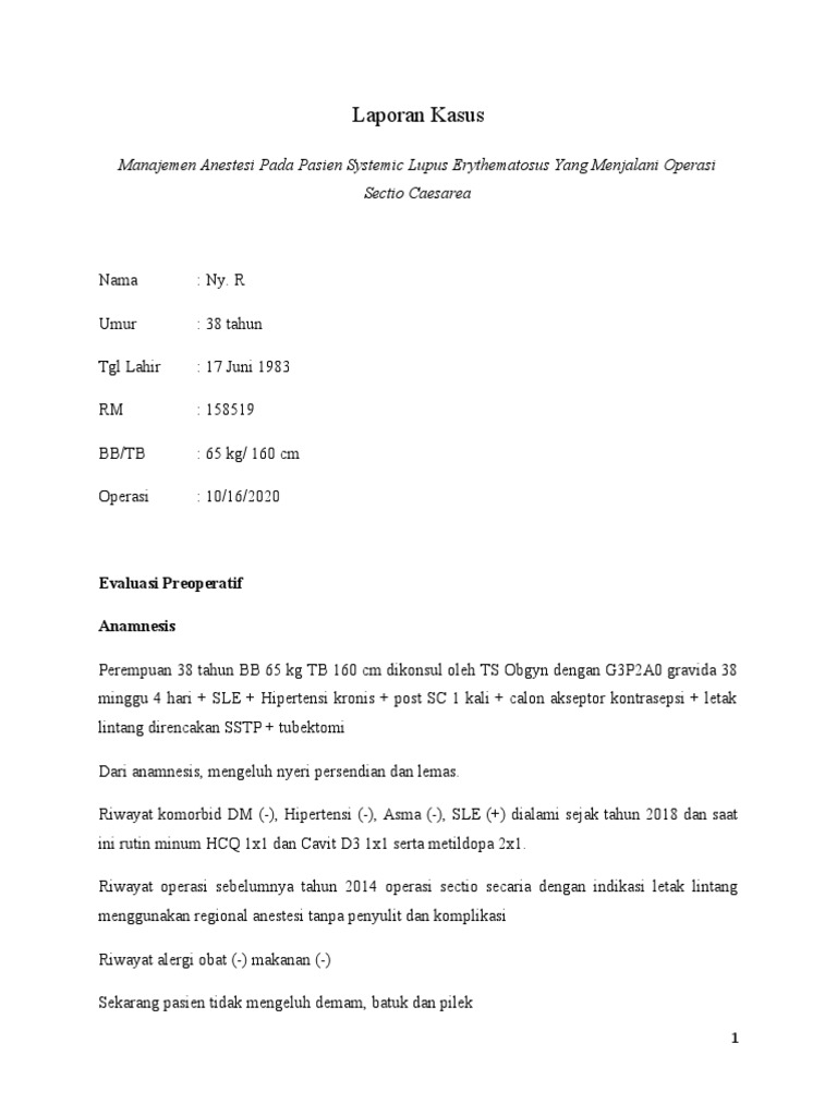 Laporan Kasus SLE FIX | PDF