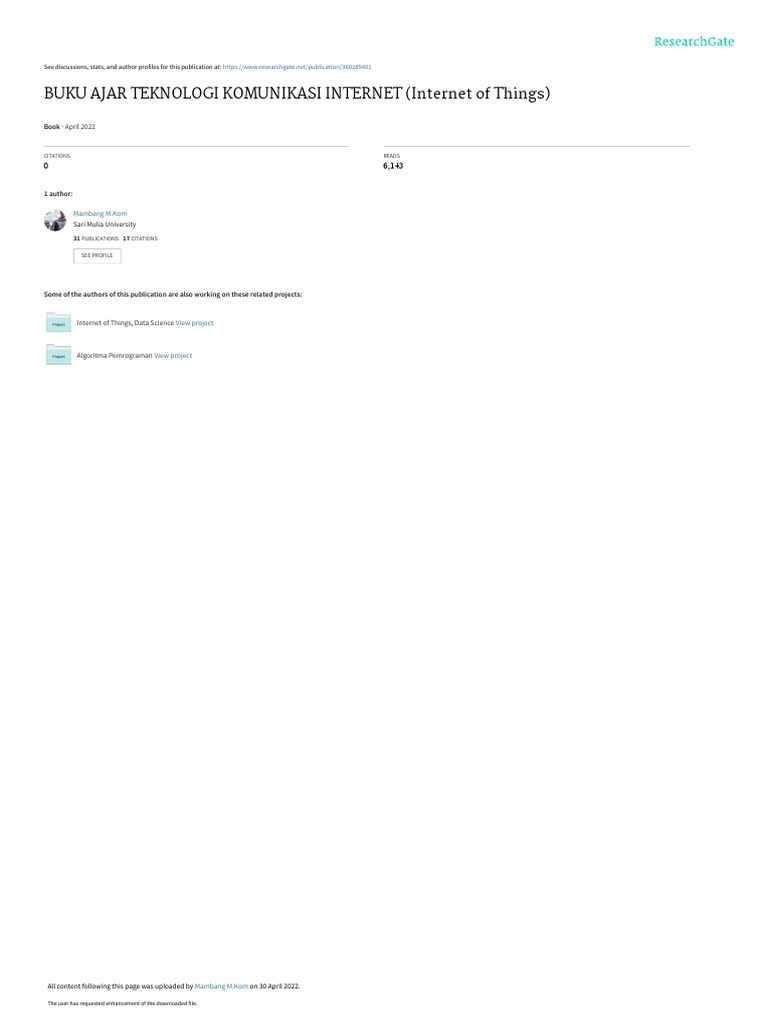 IoT PDF | PDF | Komputer