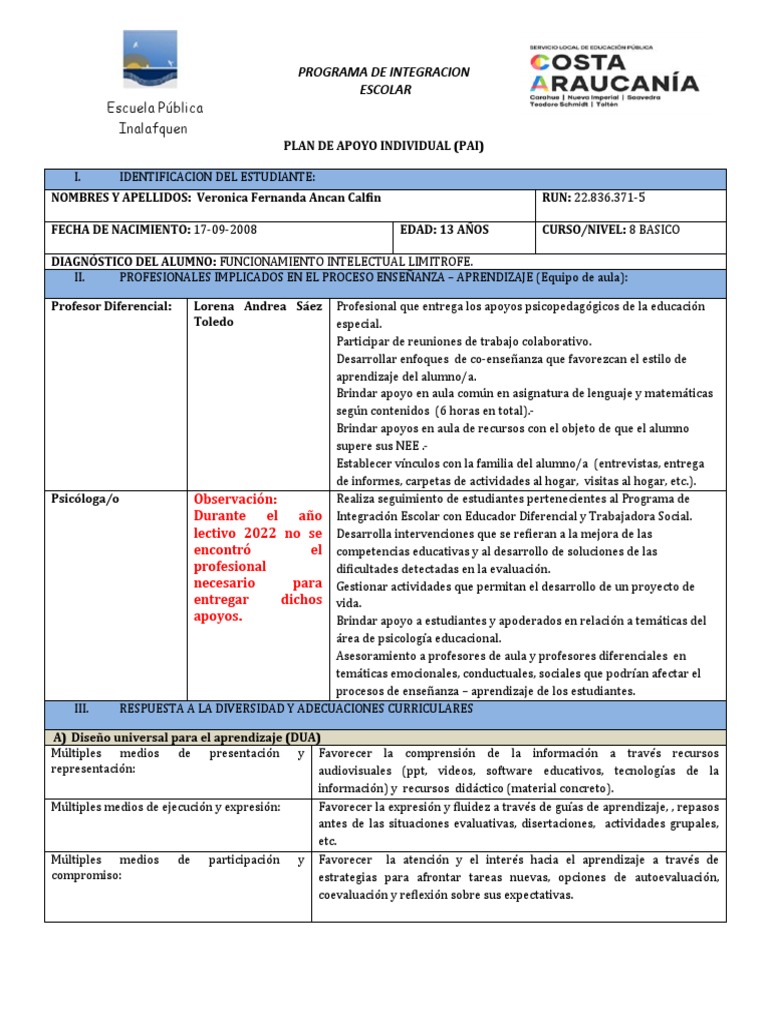 Modelo Pai | PDF | Aprendizaje | Salón de clases