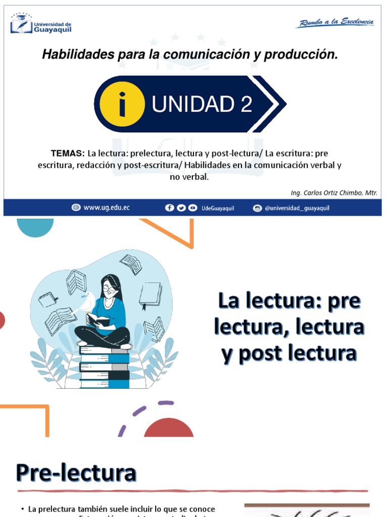 Unidad 2 2.1. La Lectura 2.2. La Escritura 2.3. Habilidades Verbal y No Verbal | PDF ...