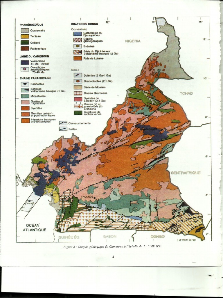 Carte Géologique Du Cameroun PDF | PDF