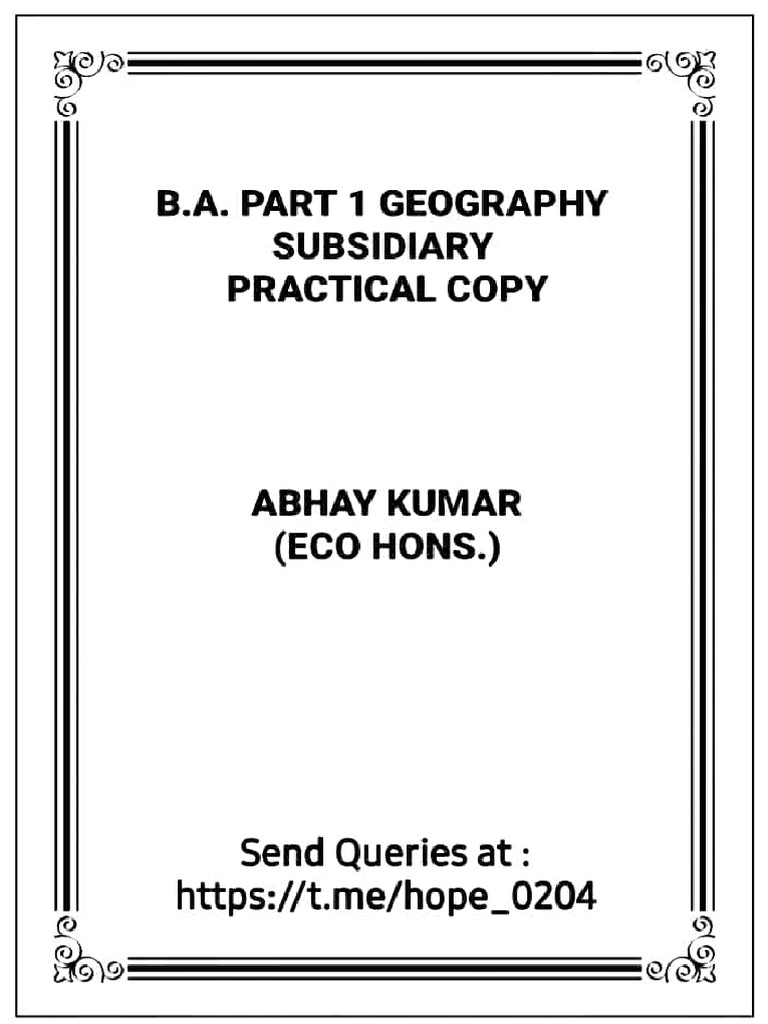 BA I Geo Sub Practical | PDF