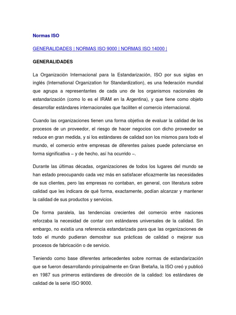 Guía de Normas ISO para Empresas | PDF | Calidad (comercial) | Iso 9000