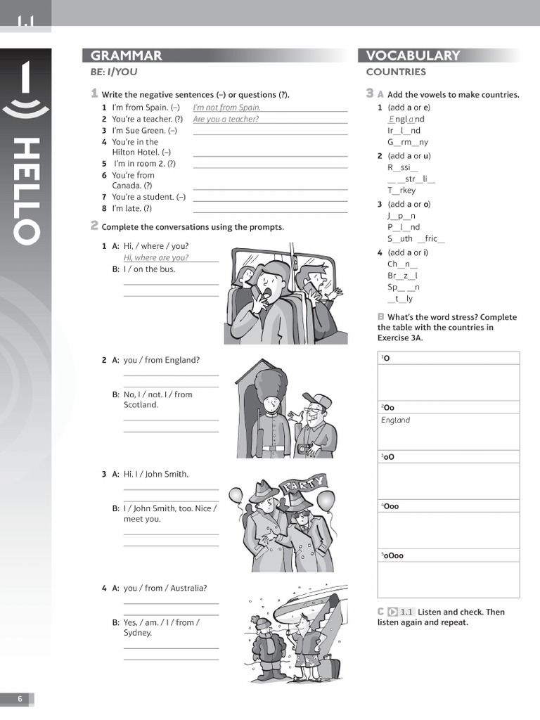 Workbook - Book 1 - U1 | PDF