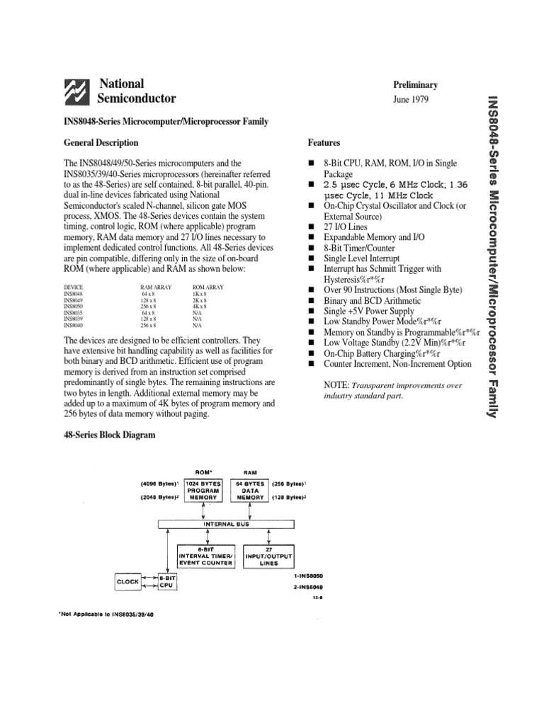 National Semiconductor: Preliminary | PDF | Programming | Computer Program