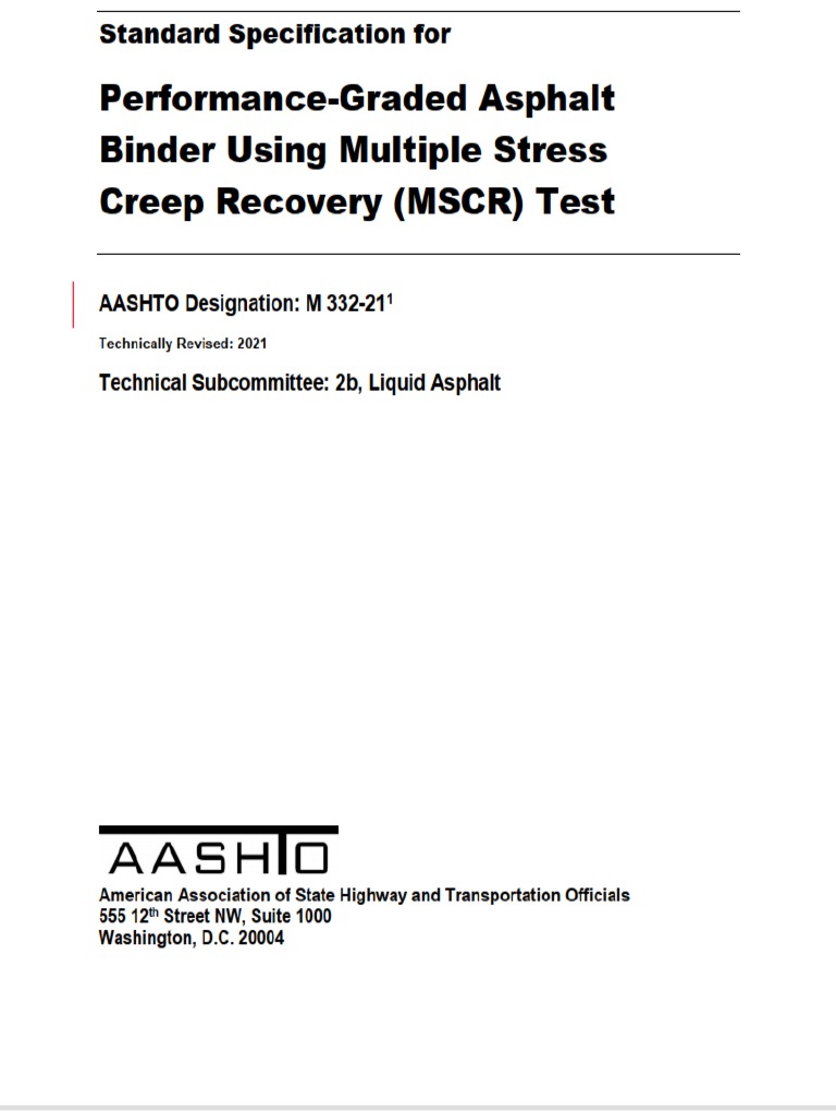 Aashto M 332 2021 | PDF