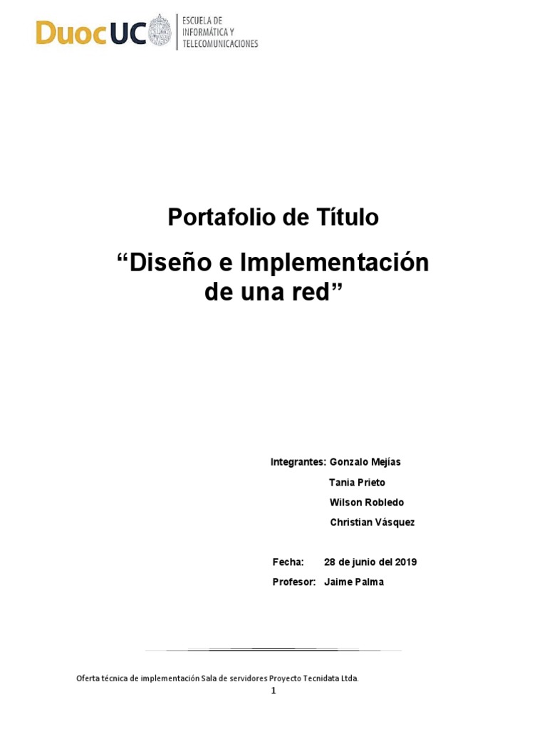 Portafolio de Titulo Final Final | PDF | Telecomunicaciones | Ciencias de la Computación
