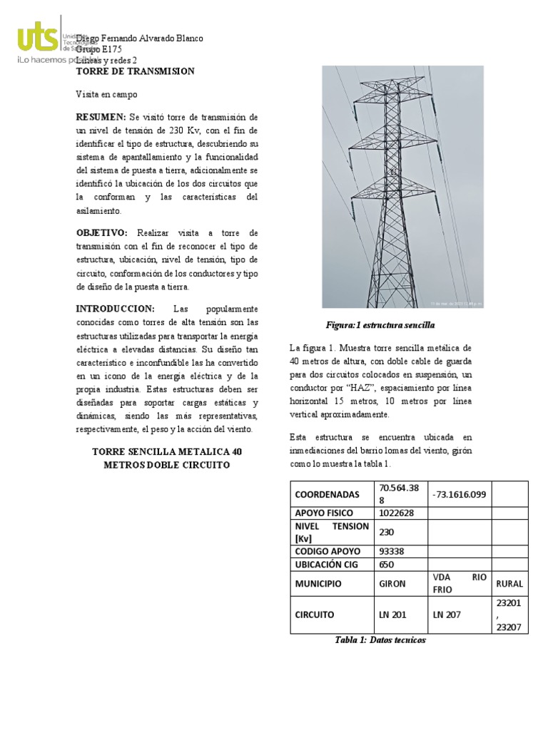 Torre de Transmision Lomas Del Viento Giron. | PDF | Transmisión de ...