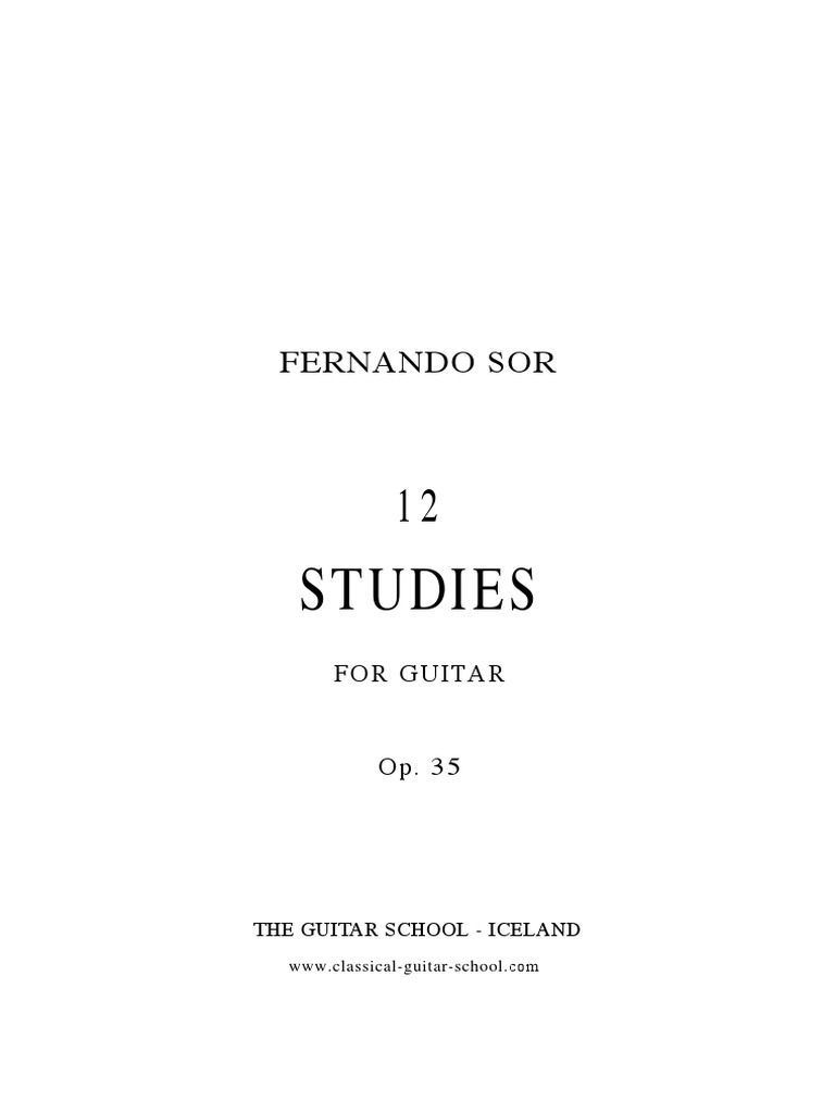 Fernando Sor, 12 Estudios (Guitarra) PDF | PDF