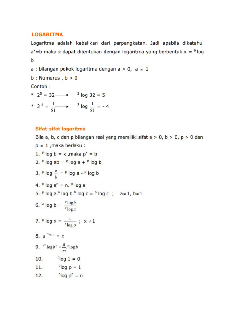 Materi 2 Logaritma | PDF