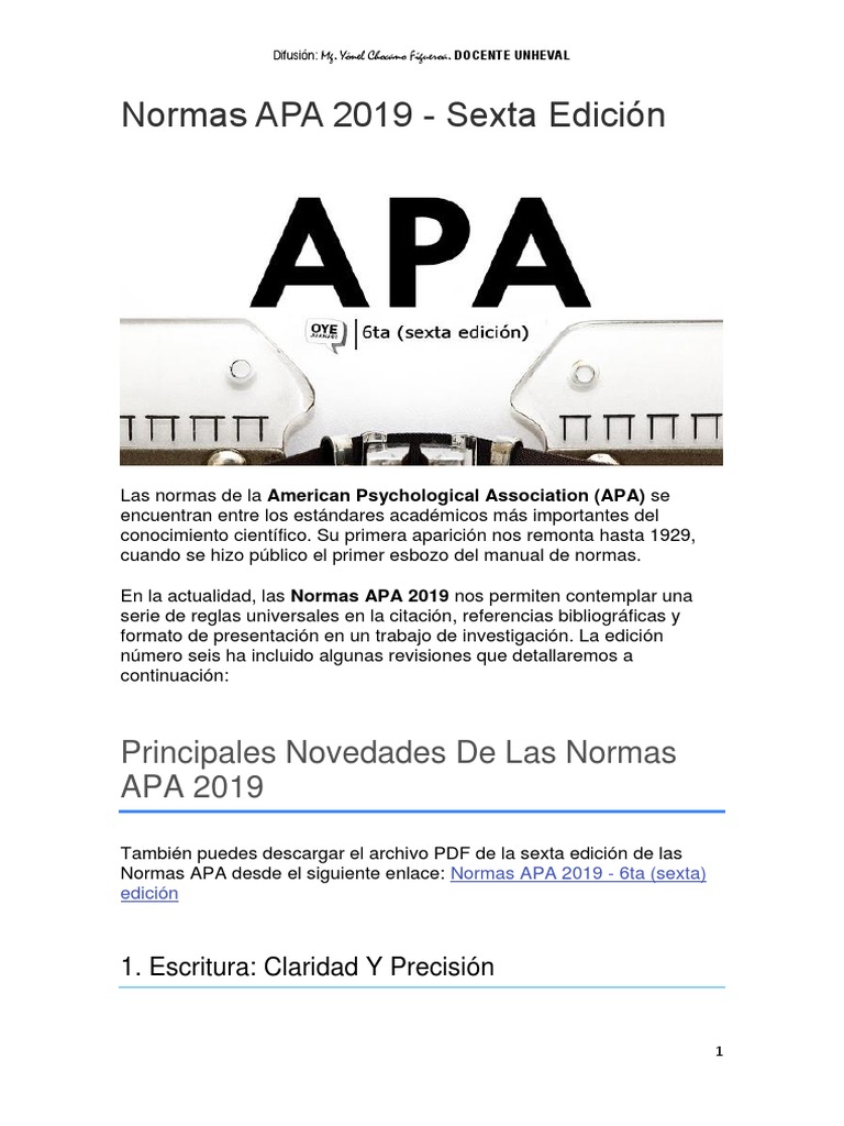 Normas Apa 2019 Sexta Edición Para Semtes Pdf Comillas