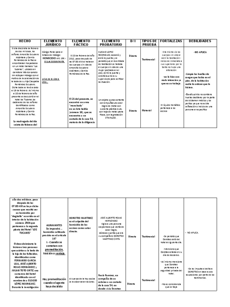 Teoria Del Caso | PDF | Homicidio | Crímenes Teoria Del Caso | PDF | Homicidio | Crímenes