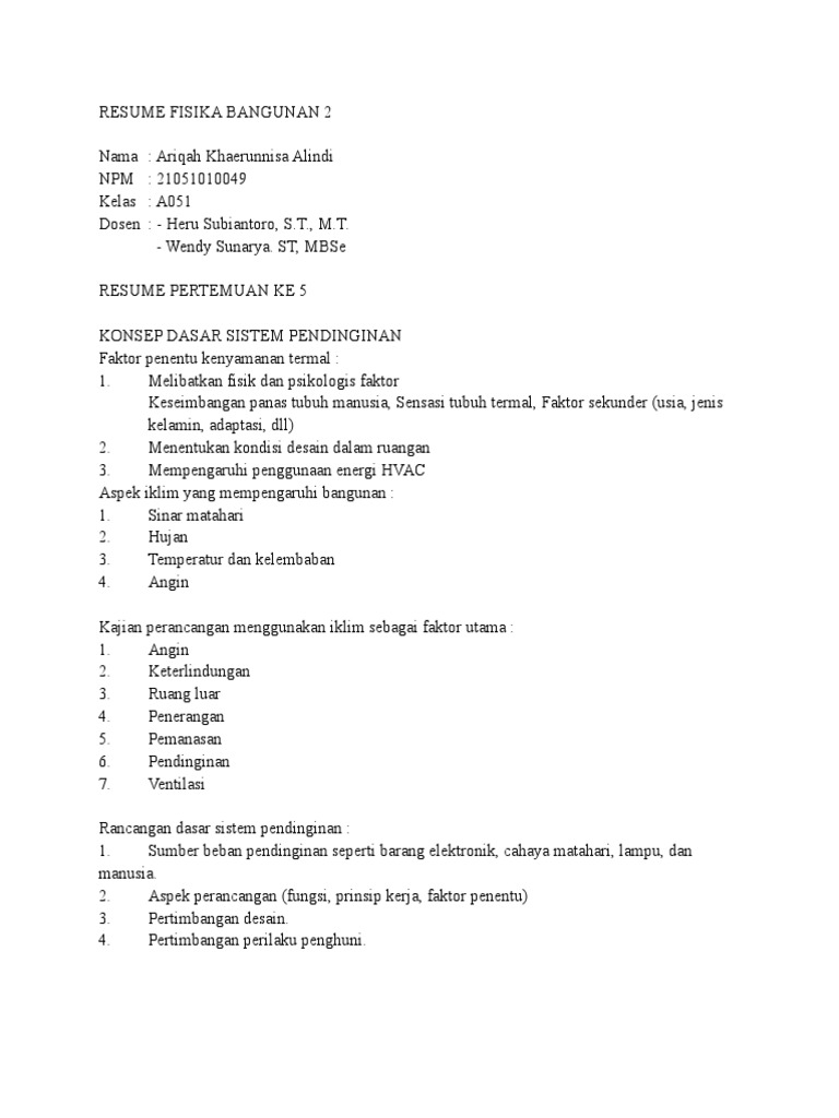 Resume Fisbang 2 Pertemuan 5 | PDF