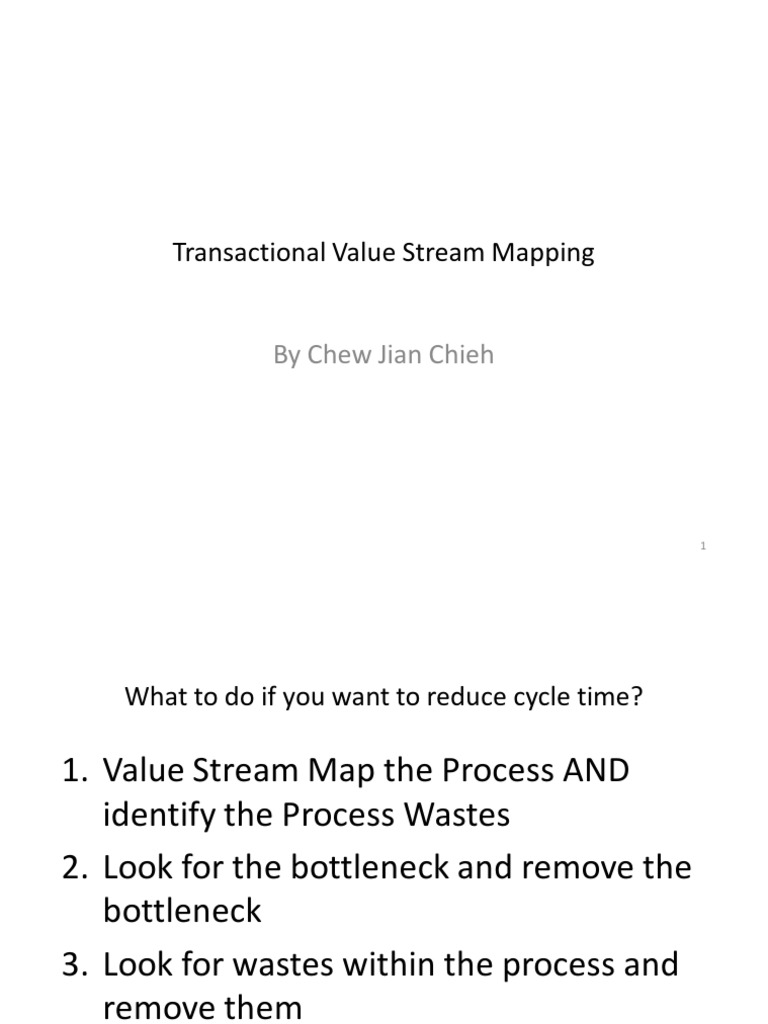 Transactional Value Stream Mapping | PDF | Inventory | Production And ...