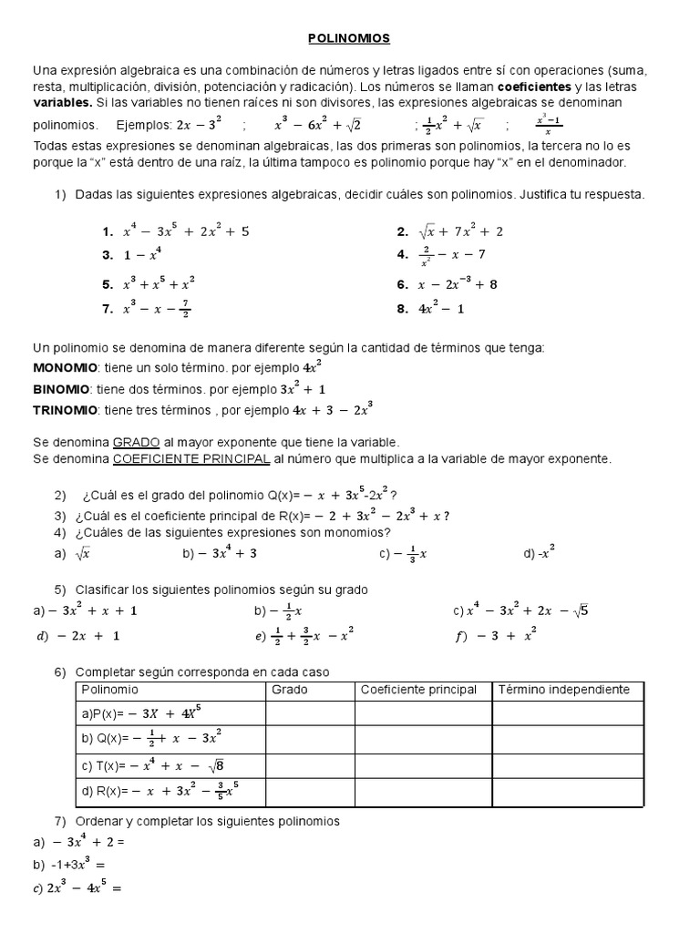 Polinomios | PDF | Ciencia computacional | Análisis numérico