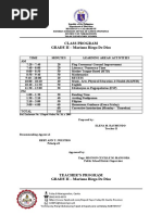 Grade 1 Class Program 2022-2023 | PDF | Schools | Teaching