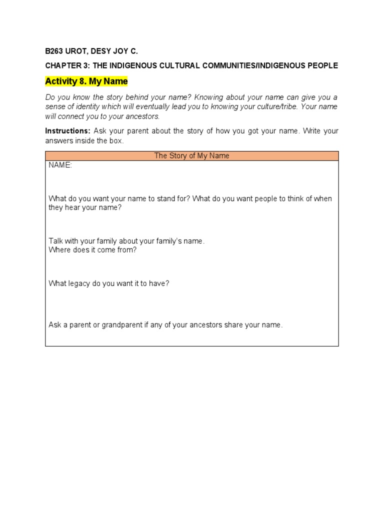 B263 Chapter 3 Activity | PDF | Idea | Cognition