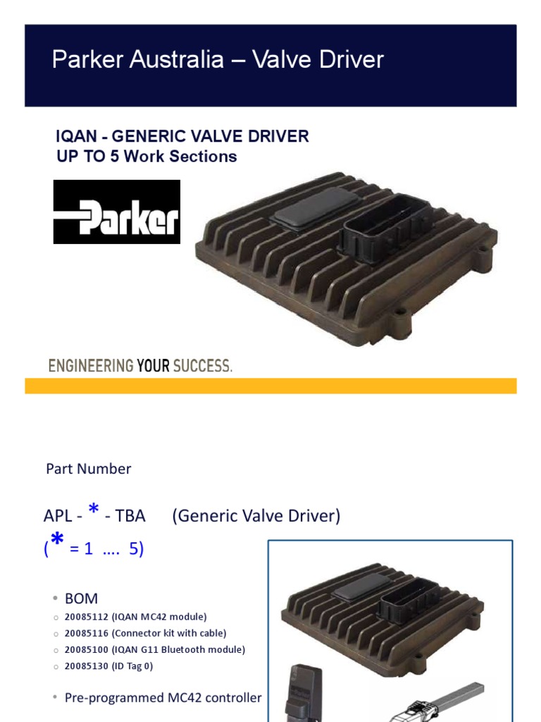 Parker IQAN - Genric Drive - 5 Bank - 22 July 2020 | PDF | Equipment | Manufactured Goods