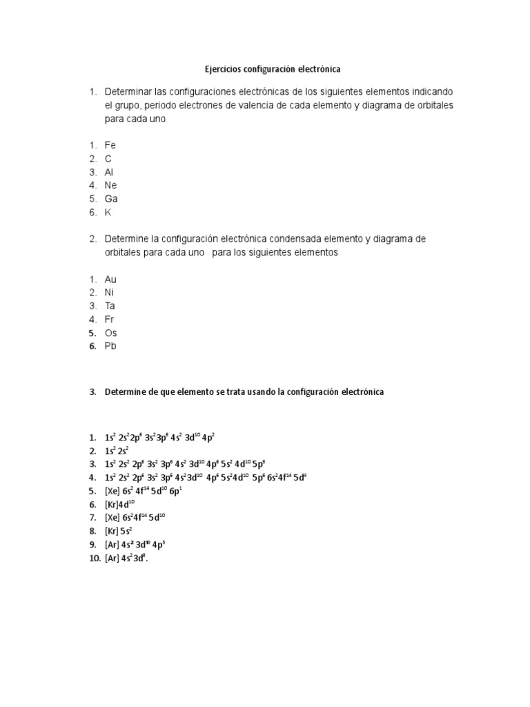 Ejercicios Configuración Electrónica Pdf