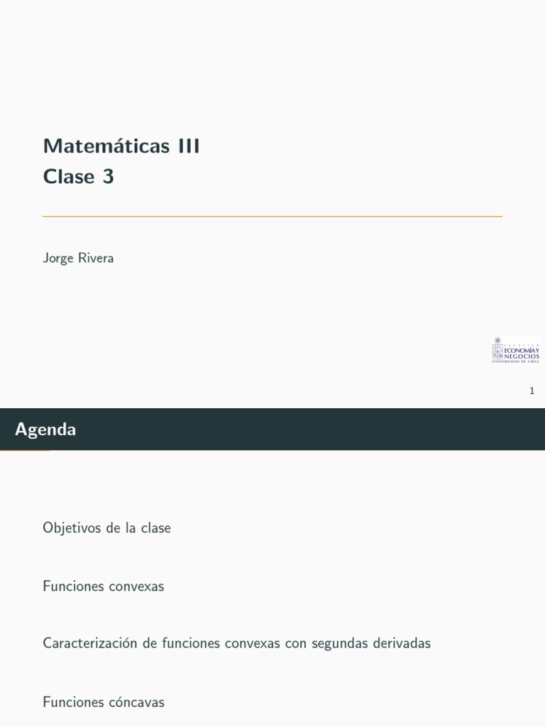 Clase 3 - M3 | PDF | Conjunto convexo | Función (Matemáticas)